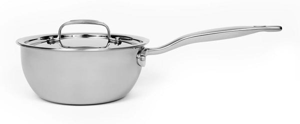 Heritage Steel 2 Qt Saucier with Lid 5 ply | Kitchen Outfitters